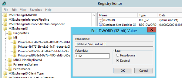 Increasing Database Size Limit In Exchange Server Standard Power 
