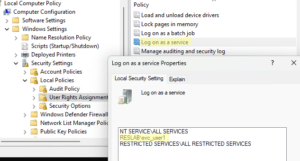 Run a Windows Service with a Non-Admin User Account - Power Sysadmin Blog
