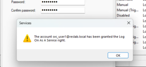 Run a Windows Service with a Non-Admin User Account - Power Sysadmin Blog