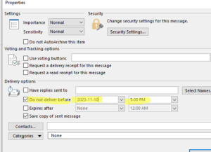 How to Schedule or Delay Email Delivery in Outlook - Power Sysadmin Blog